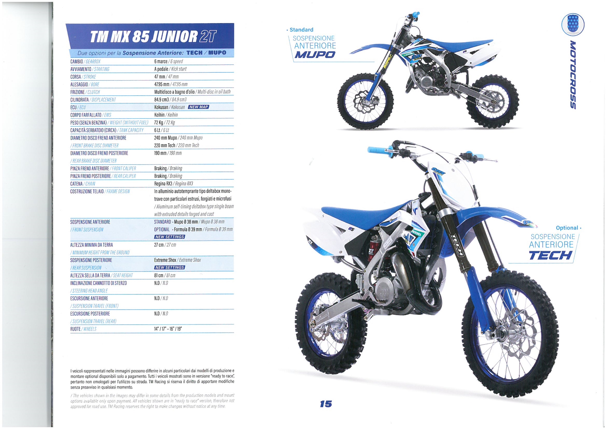 TM Racing 85 Junior 2 takt Årgang 2023